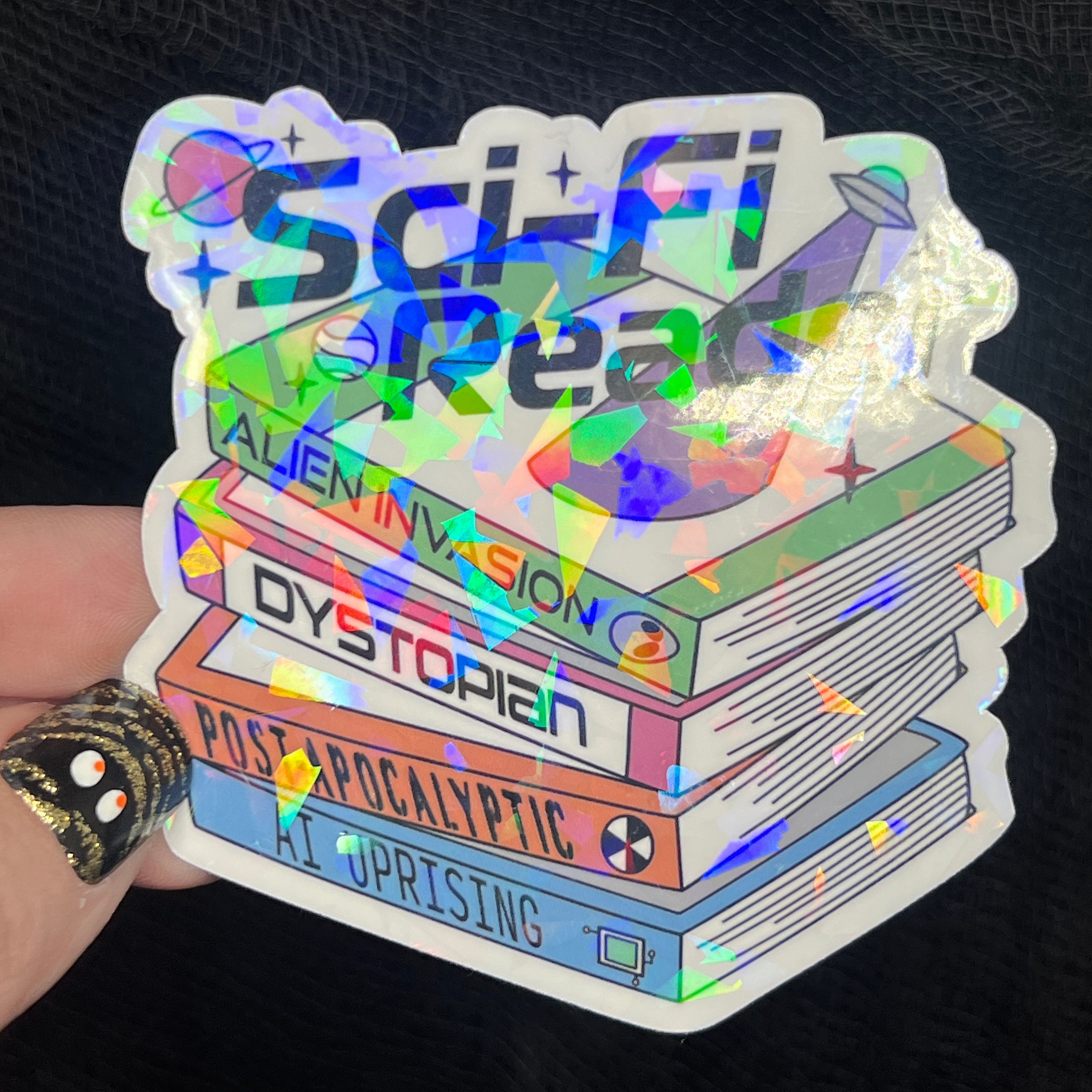 Scifi Book Club Holographic Sticker Science Fiction Decal Spicy ...