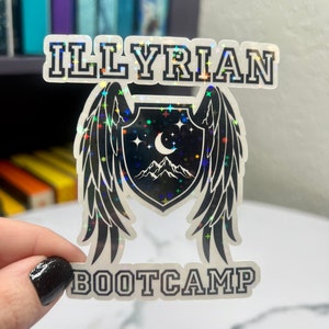 ACOTAR Illyrian Bootcamp Decal - Fantasy Warrior Wings Sticker ...