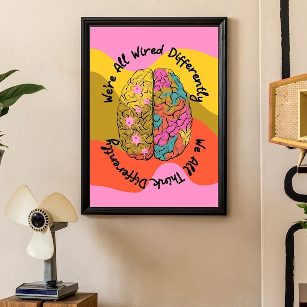 Neurodiversity Quote Wall Art - Etsy