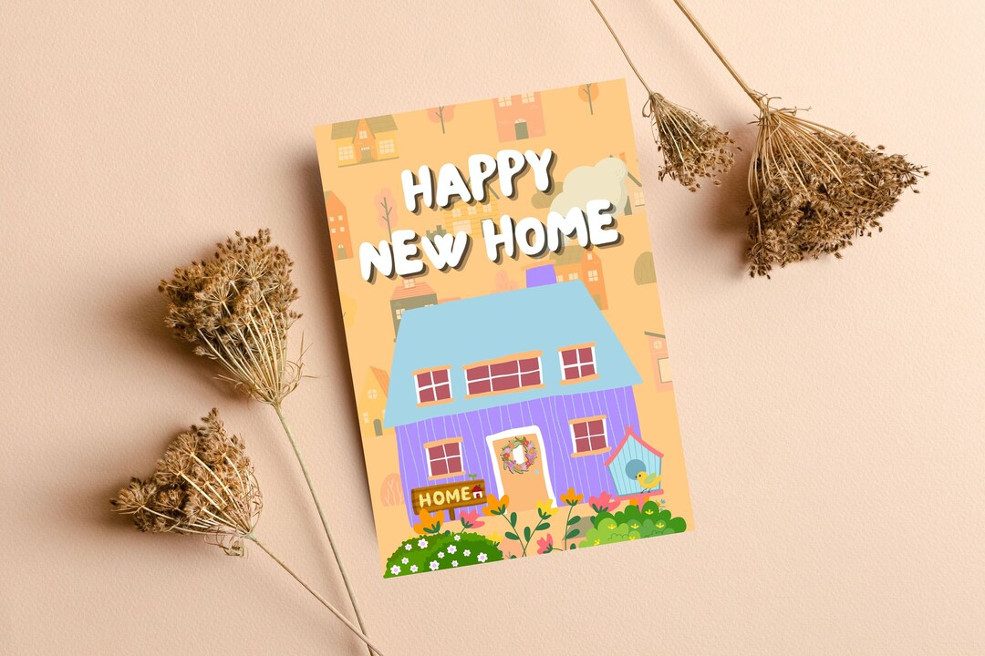 Happy New Home Card | New Apartment Card, New Home Announcement Card ...