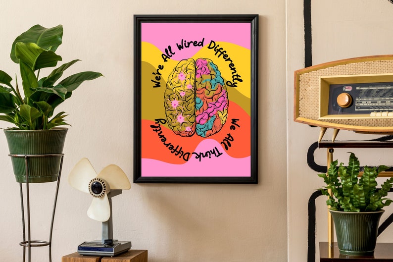 Neurodiversity Quote Wall Art Print | Autism Gift, ADHD Gift, Autistic ...
