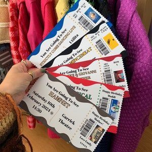 Personalised Custom Event Ticket Gift Reveal | Gig Concert Ticket Gift ...