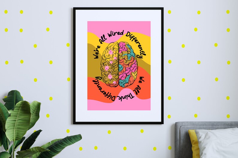 Neurodiversity Quote Wall Art Print | Autism Gift, ADHD Gift, Autistic ...