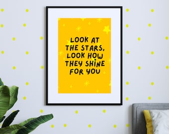 Coldplay Yellow Poster - Etsy