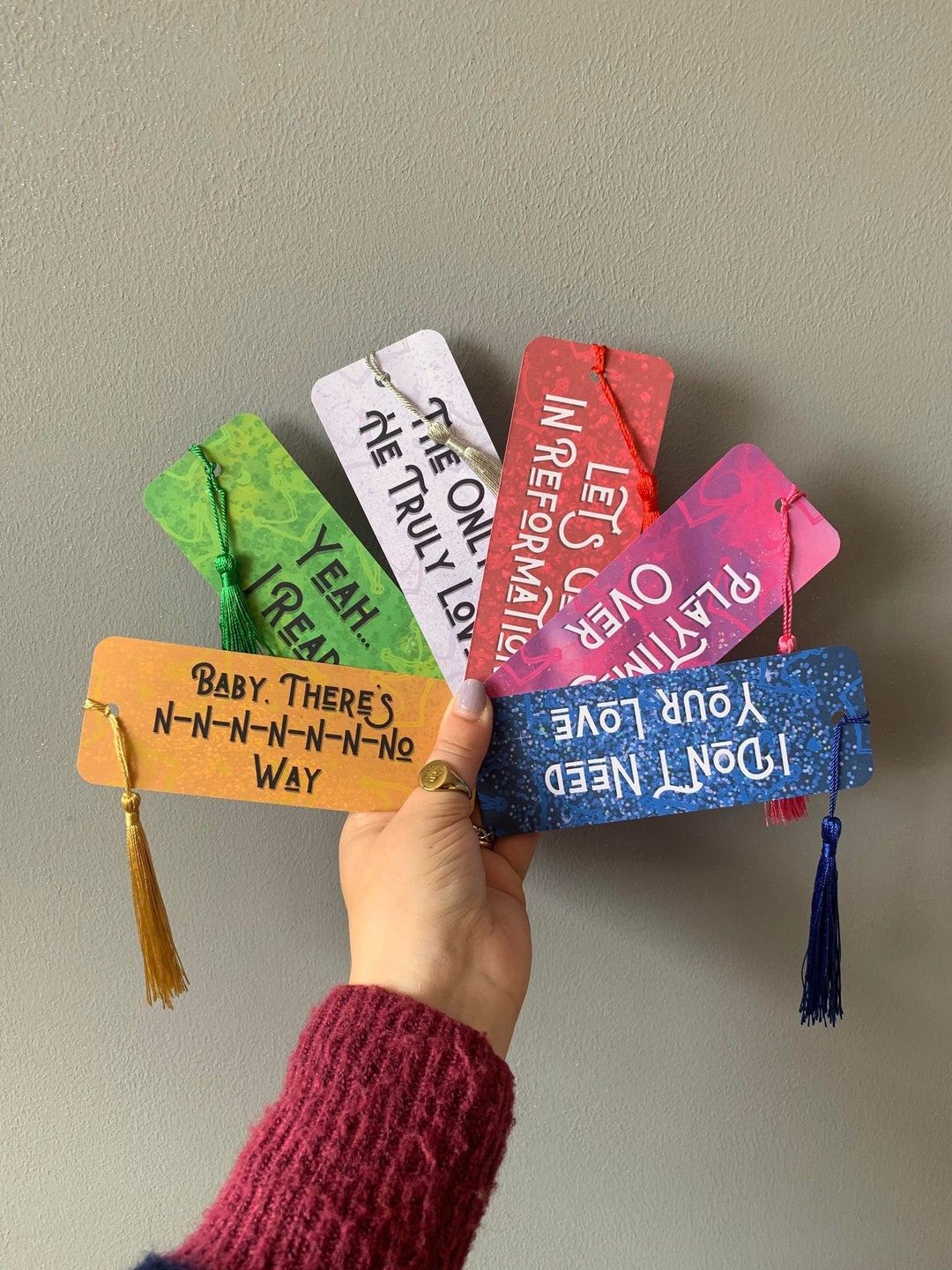 Set of 6 Six the Musical Quote Song Lyric Bookmarks | Six Queen, No Way ...