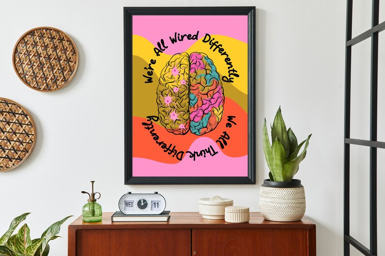 Neurodiversity Quote Wall Art Print | Autism Gift, ADHD Gift, Autistic ...