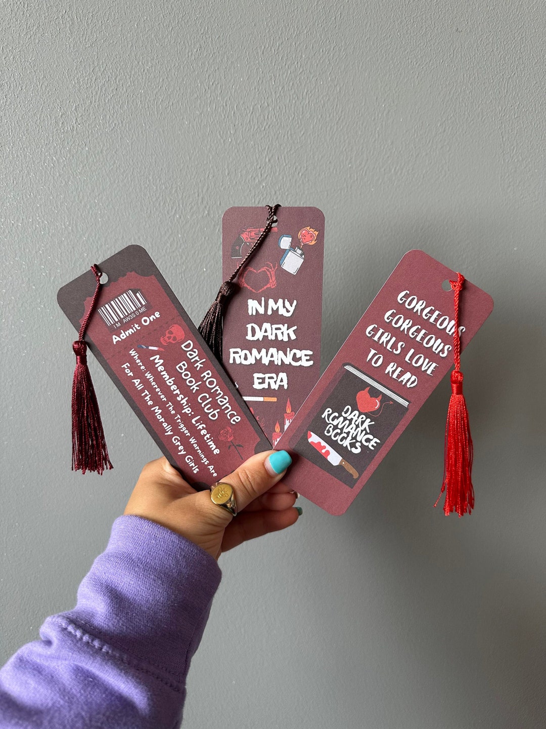 Set of 3 Dark Romance Bookmarks | Dark Romance Era, Dark Romance Book ...