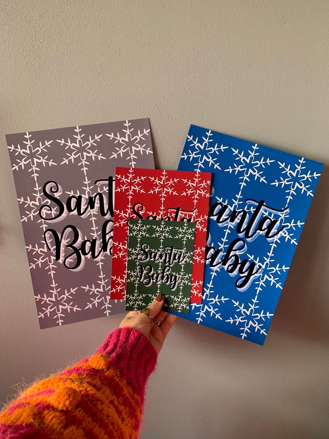 Santa Baby Classic Christmas Song Lyrics Quote Wall Art Print ...