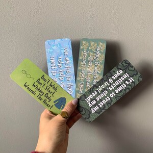 Set of 4 Wicked Musical Quote Song Lyric Bookmarks | I'm Not That Girl ...