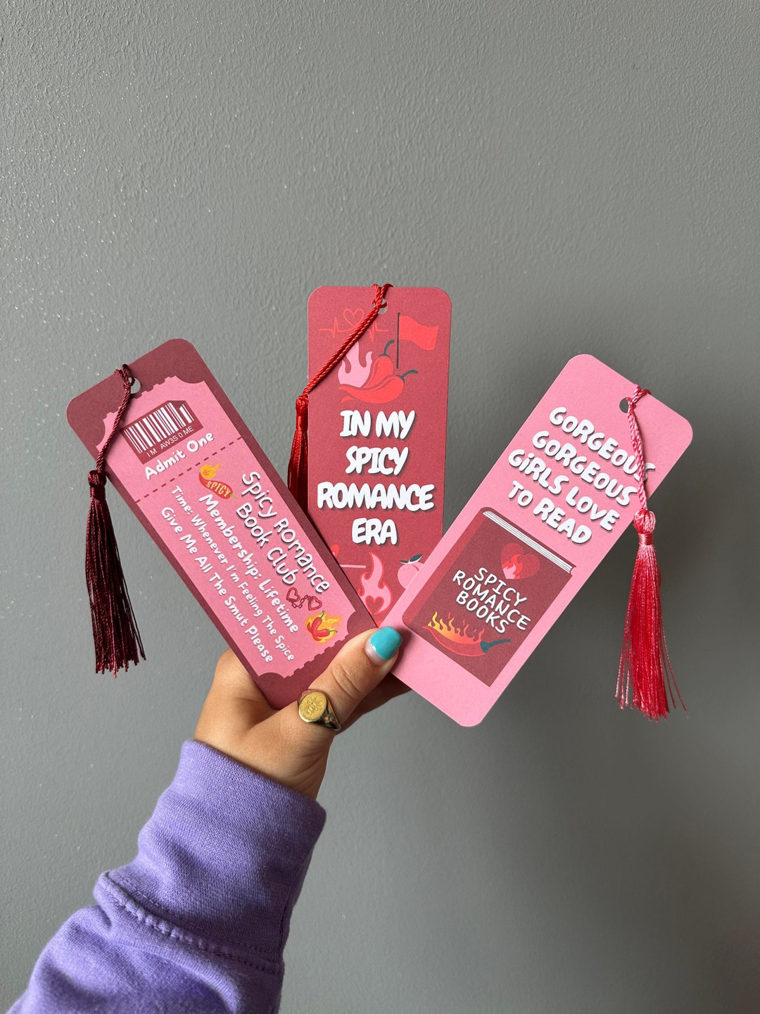 Set of 3 Spicy Romance Bookmarks | Spicy Romance Era, Spicy Romance ...