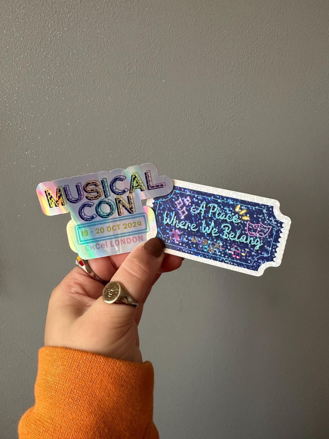Musicalcon 2024 Holographic Glitter Vinyl Stickers | Musical Con ...
