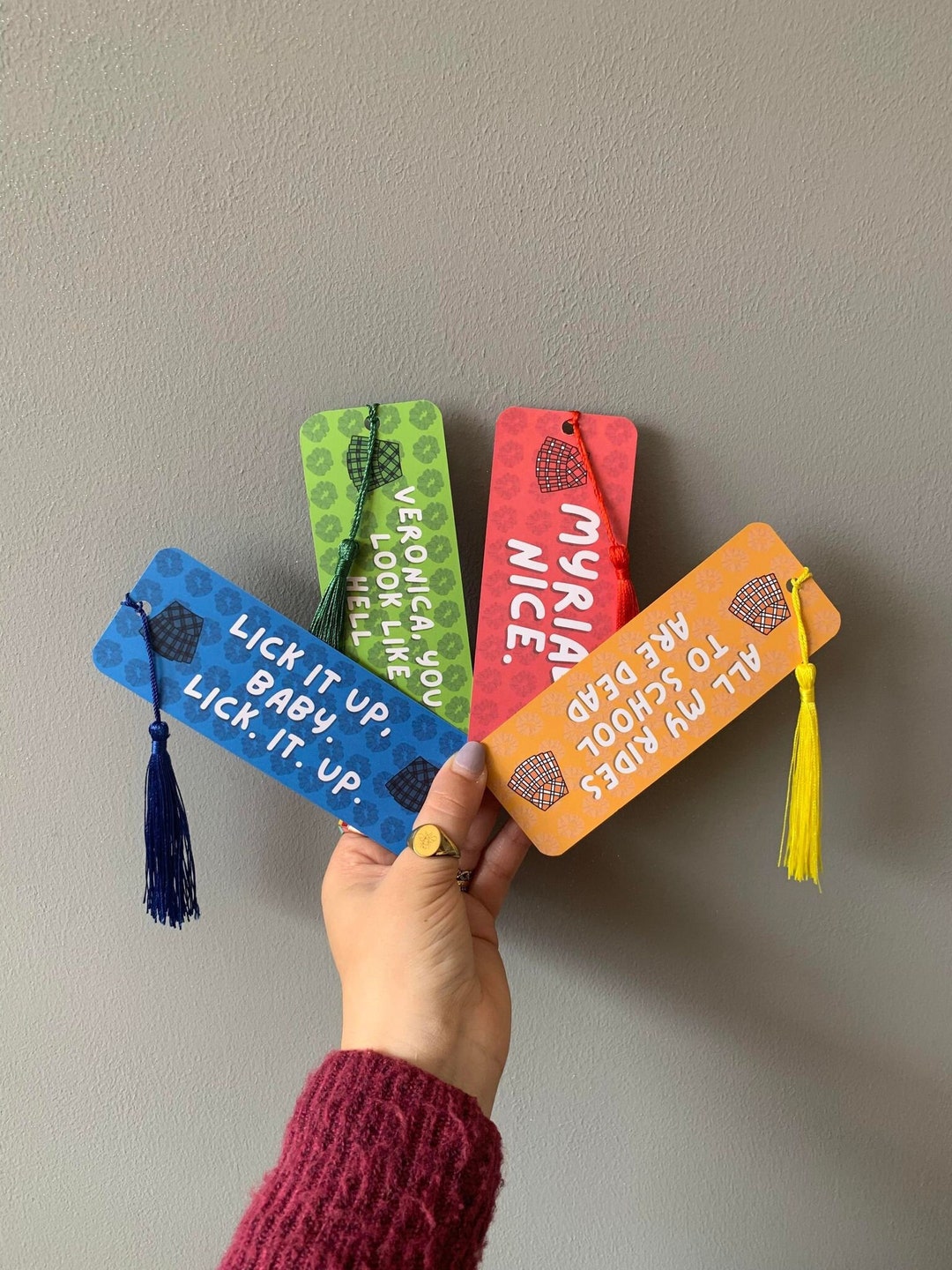 Set of 4 Heathers the Musical Quote Song Lyrics Bookmarks | Lick It up ...