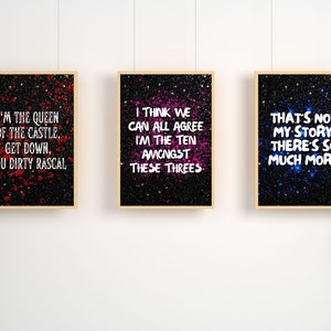 Set of 6 Six the Musical Quote Song Lyrics Wall Prints | Anne Boleyn ...