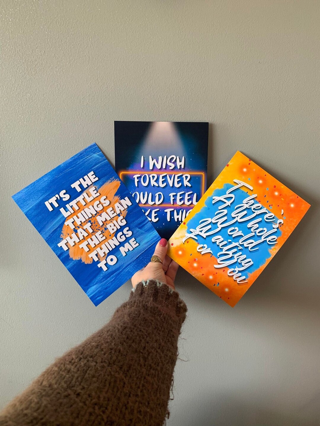 Set of 3 the Little Big Things TLBT Musical Quote Song Lyric Wall Art ...