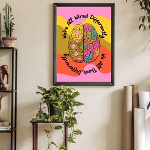 Neurodiversity Quote Wall Art Print | Autism Gift, ADHD Gift, Autistic ...