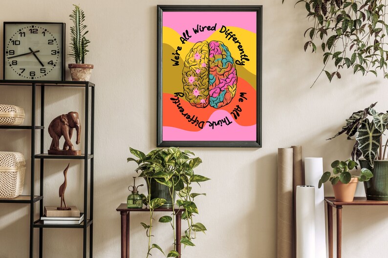 Neurodiversity Quote Wall Art Print | Autism Gift, ADHD Gift, Autistic ...