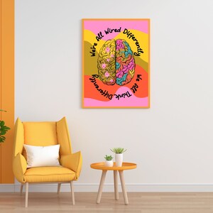 Neurodiversity Quote Wall Art Print | Autism Gift, ADHD Gift, Autistic ...