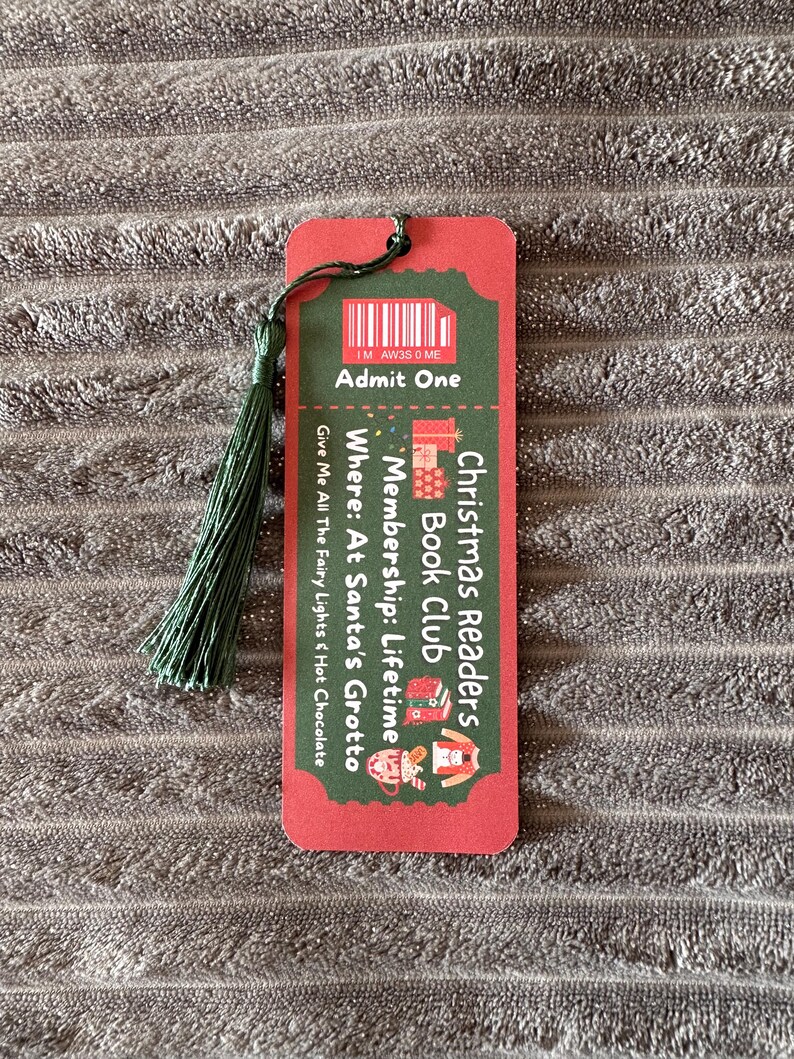 Set of 3 Christmas & Winter Book Club Bookmarks | Christmas Bookmark ...