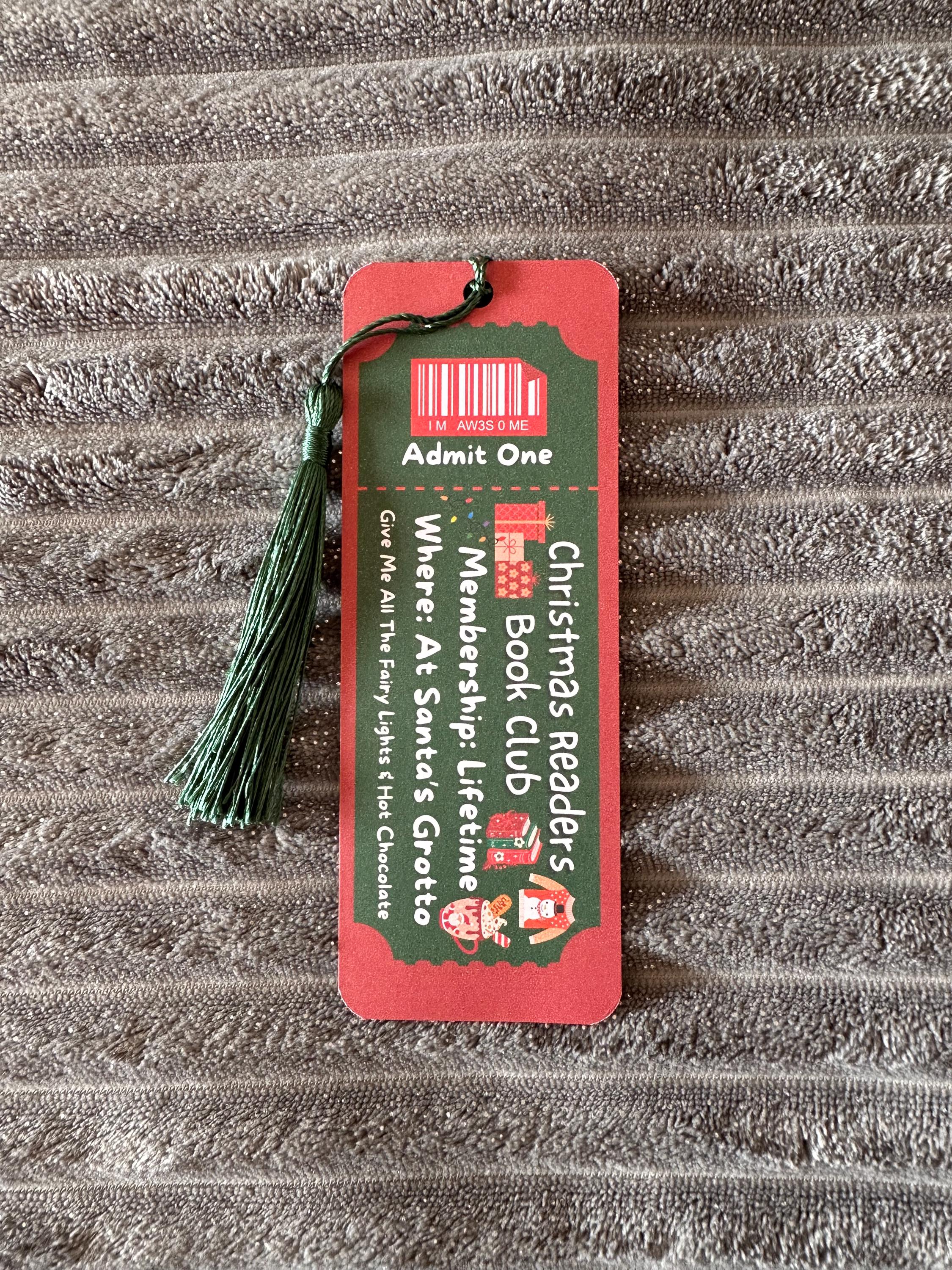 Set of 3 Christmas & Winter Book Club Bookmarks | Christmas Bookmark ...