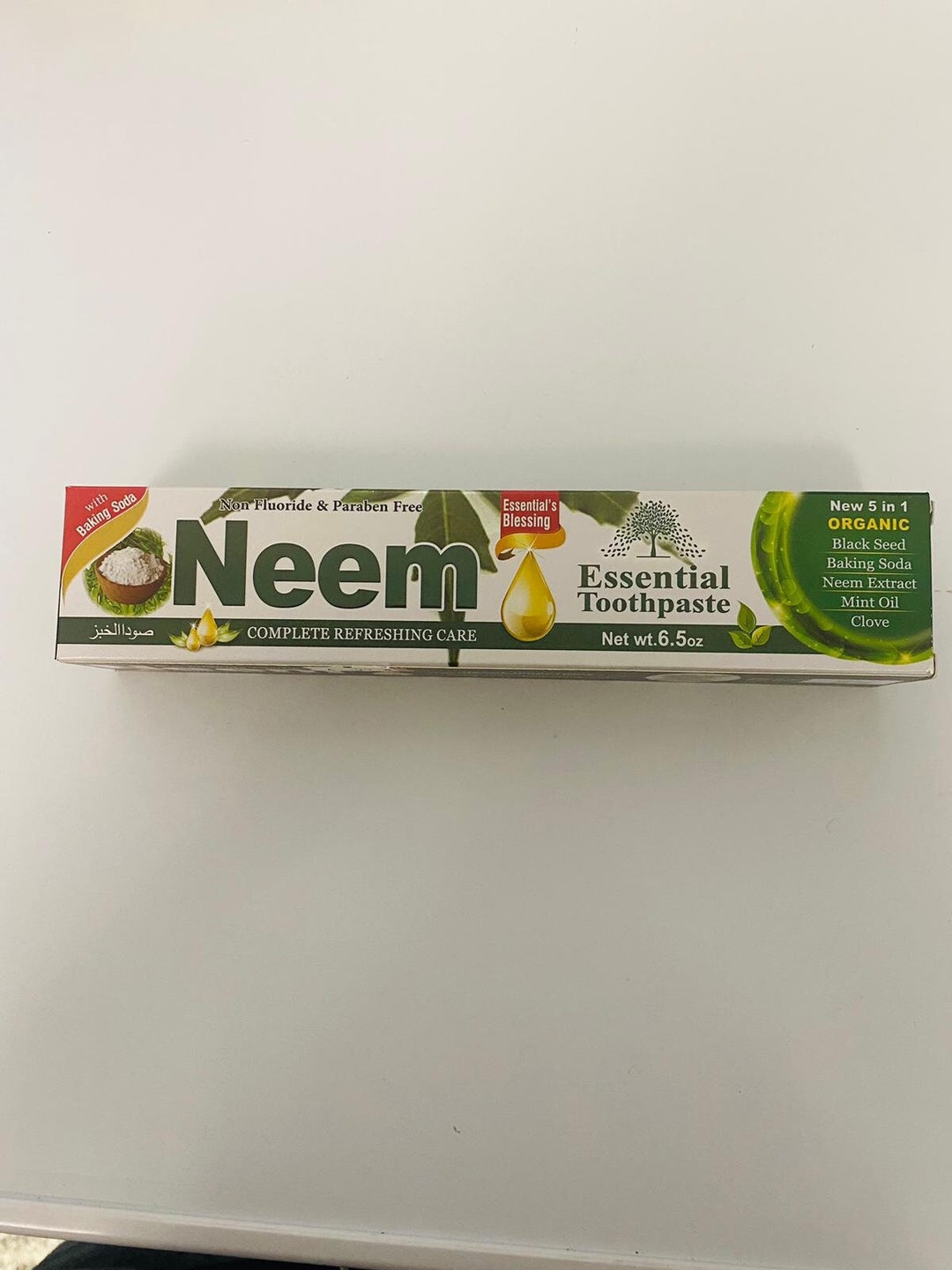 6 Tube NEEM Toothpaste 5 in 1 Essential Palace 100% Fluoride Free ...