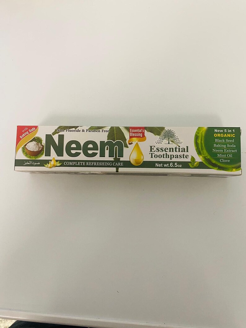 6 Tube NEEM Toothpaste 5 in 1 Essential Palace 100% Fluoride Free ...