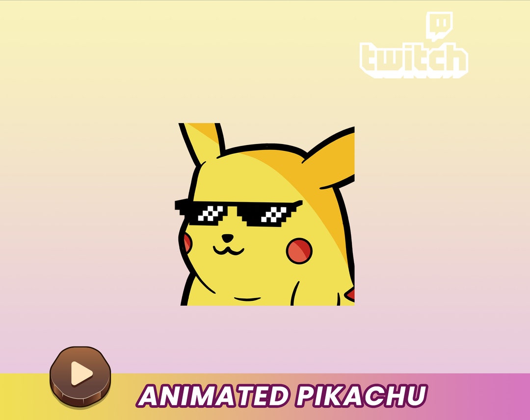 Animated Pikachu Emote for Twitch, Discord, & Youtube - Etsy