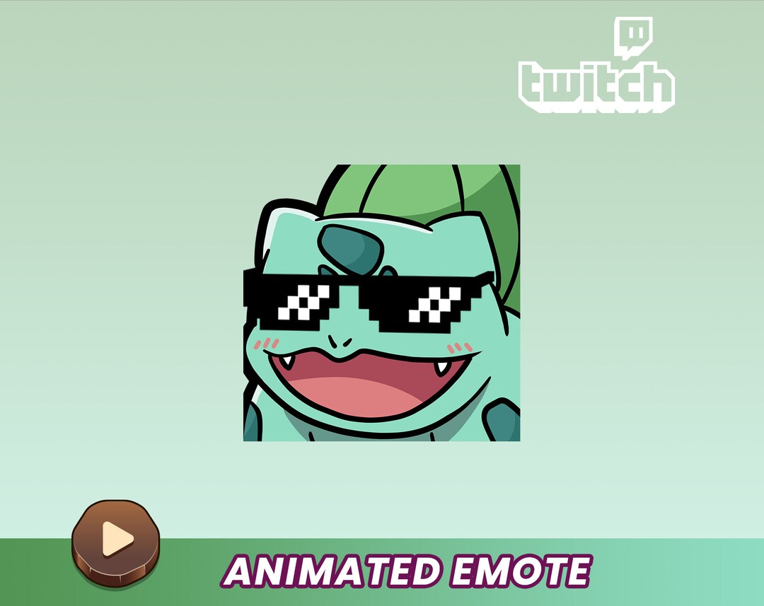 Animated Bulbasaur Pokemon Emote for Twitch, Discord, & Youtube - Etsy