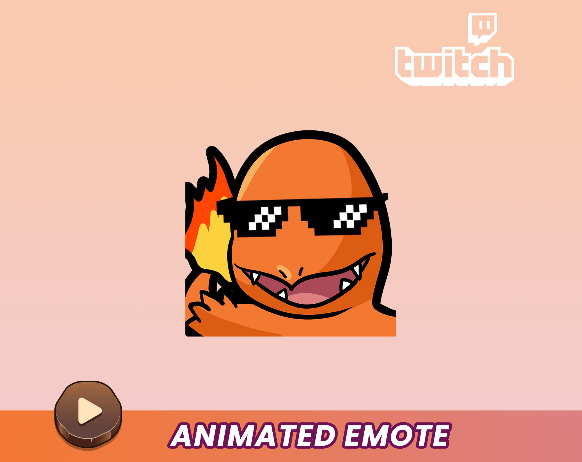 Animated Charmander Pokemon Emote for Twitch, Discord, & Youtube - Etsy ...