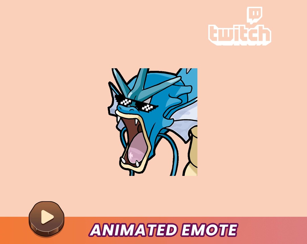 Animated Gyarados Pokemon Emote for Twitch, Discord, & Youtube - Etsy