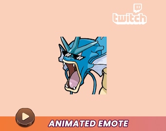 Animated Gyarados Pokemon Emote for Twitch, Discord, & Youtube - Etsy