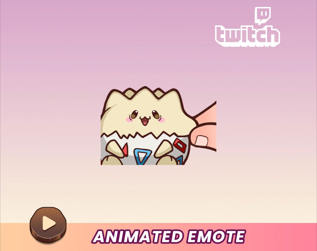 Animated Cute Togepi Pokemon Emote for Twitch, Discord, & Youtube - Etsy
