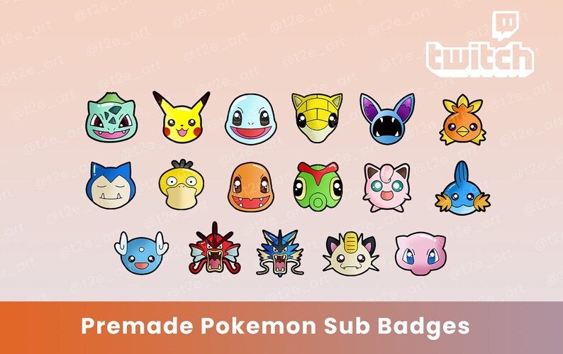 17 X Pokemon Badges (twitch / Discord) - Etsy