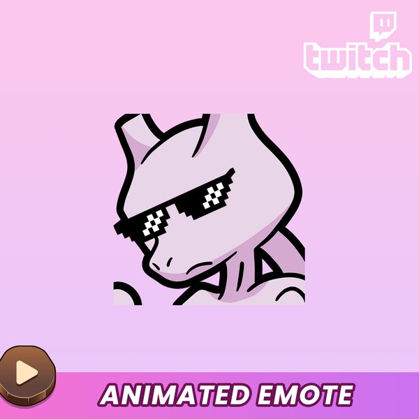 Mewtwo Animated Emote - Etsy