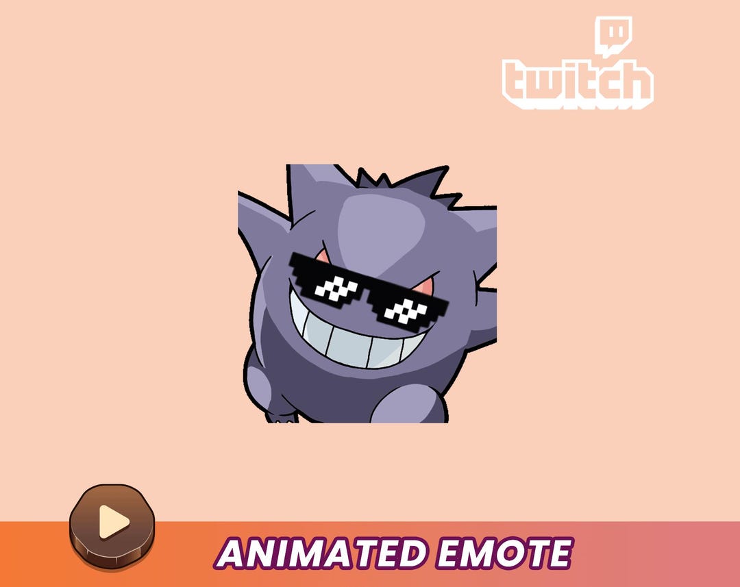Animated Gengar Pokemon Emote for Twitch, Discord, & Youtube - Etsy