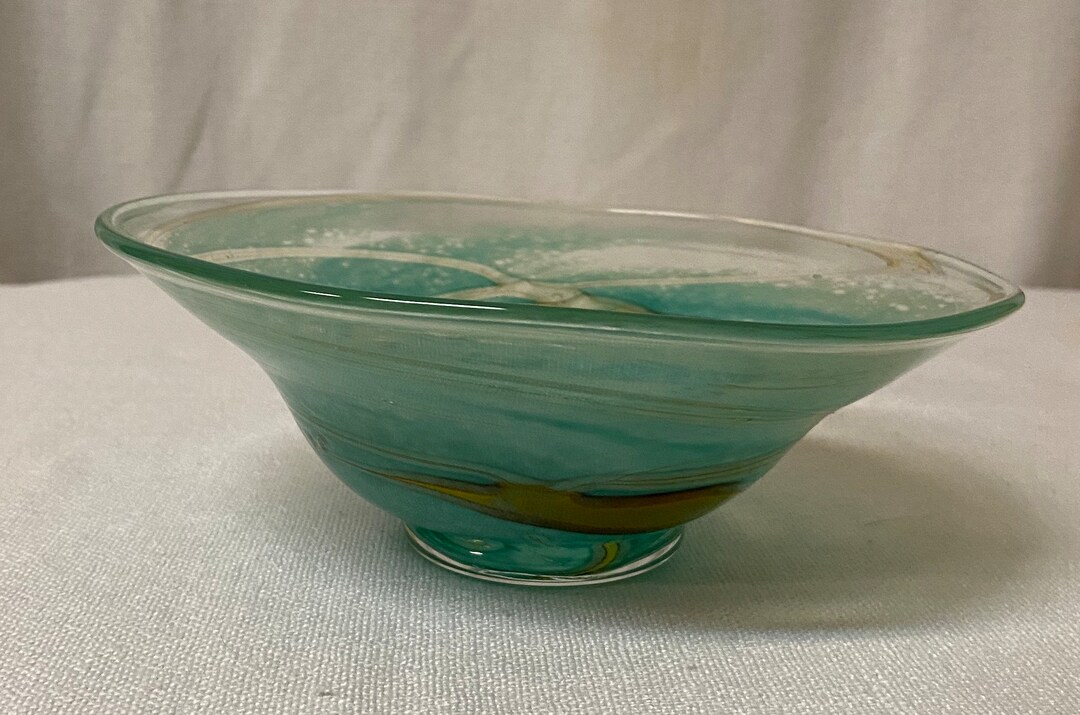 Fry Glass Art Bowl Signed - Etsy