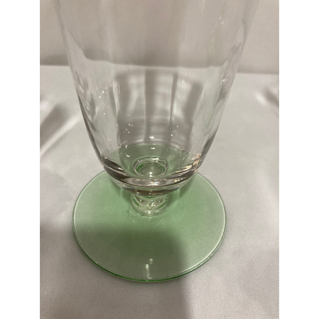 Anchor Hocking Vaseline Bottom Glasses, Set of 4 - Etsy
