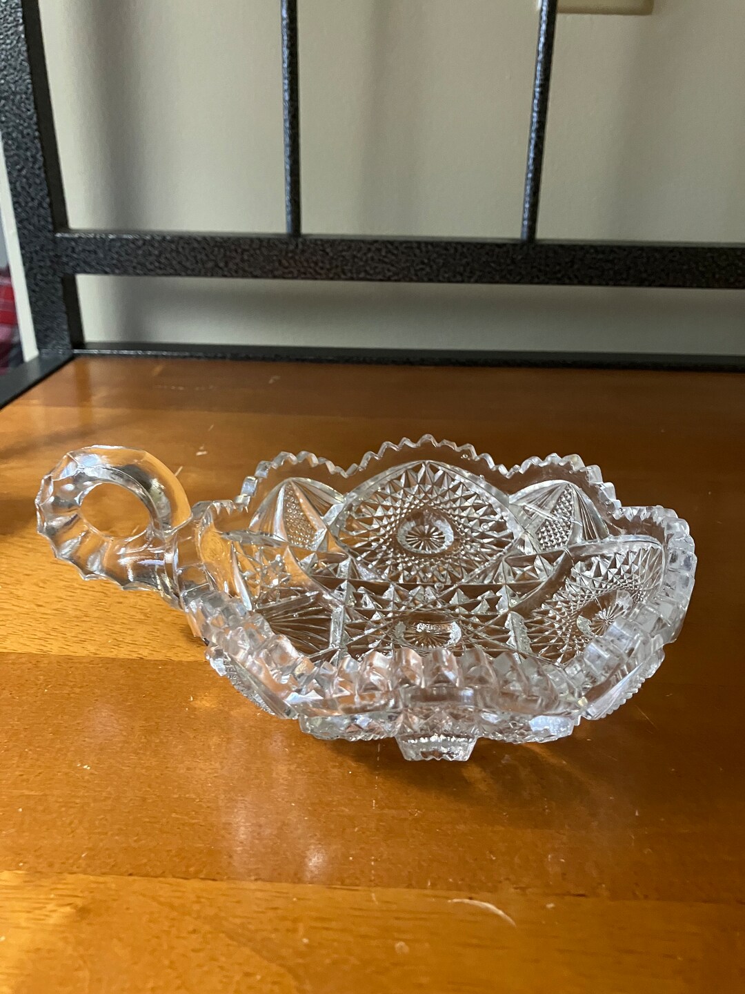 Antique Imperial Uranium Cut Glass Candy/nut Dish With 1 Handle - Etsy