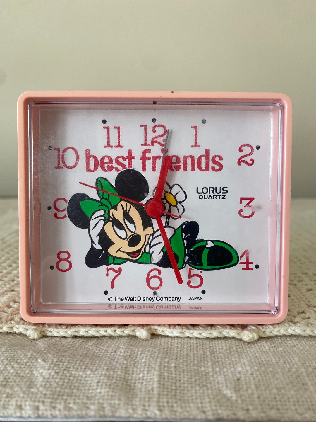 Vintage Pink Mini Mouse Alarm Clock Lorus Waltdisney Company Japan - Etsy