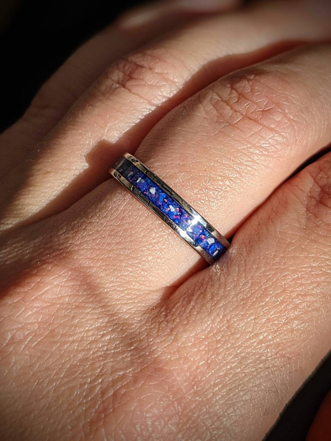 Memorial Ashes Ring. Unisex Cremation Ring. Men's/ - Etsy UK