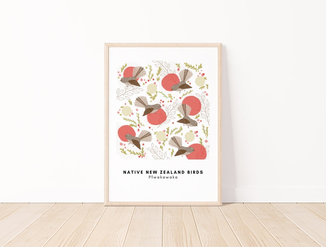 Native New Zealand Birds Digital Print - Etsy New Zealand