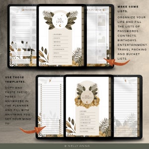 Cozy Boho Digital Life Planner | Undated PDF Planner + Notebook ...