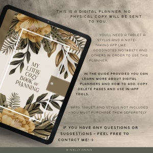 Cozy Boho Digital Life Planner | Undated PDF Planner + Notebook ...