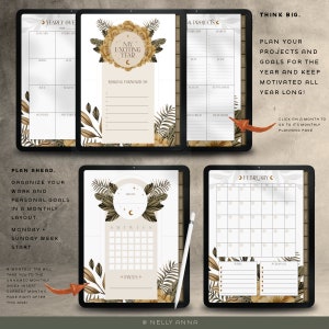 Cozy Boho Digital Life Planner | Undated PDF Planner + Notebook ...