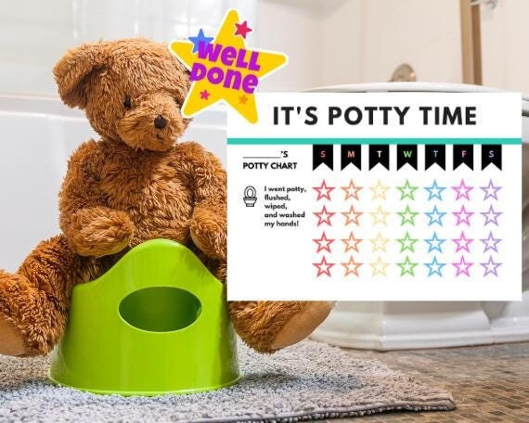 Kids Toddler Potty Training Chart Reward Calendar - Etsy