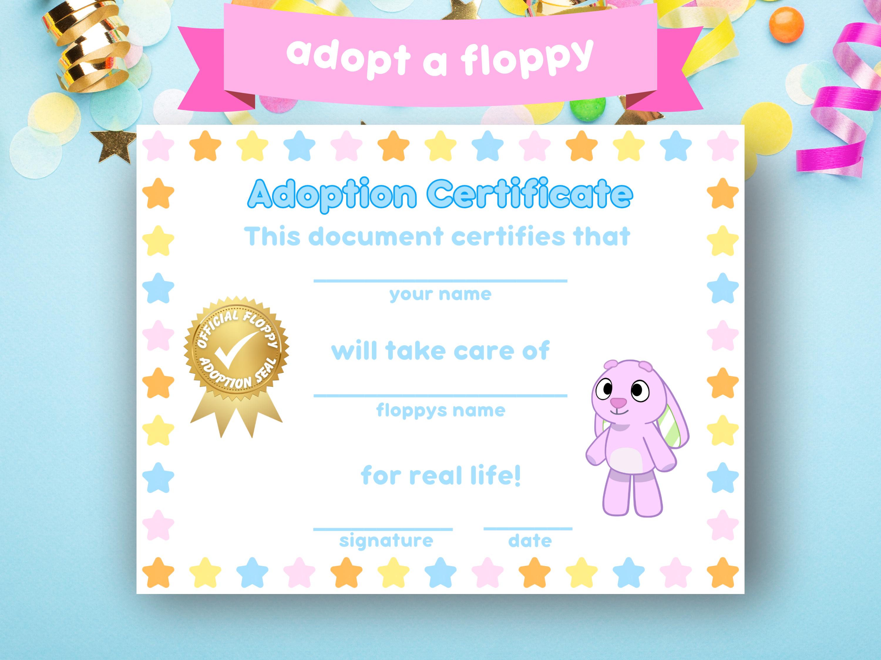 Bluey Inspired Birthday Party Game Activity Floppy Adoption Digital ...