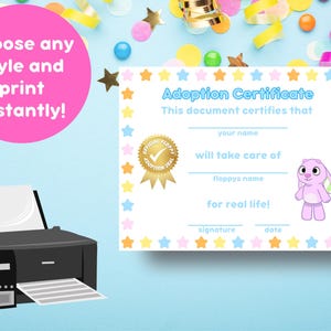 Bluey Inspired Birthday Party Game Activity Floppy Adoption Digital ...