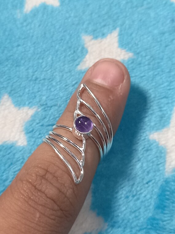 Amethyst Ring Wire Warp Ring Amethyst Gemstone Engagement | Etsy