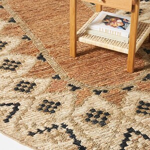 Indian Handwoven Square Jute Rug Runner Doormat Natural Fiber - Etsy