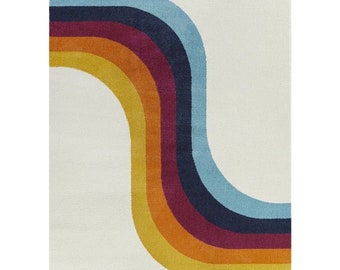 Wavy Rugs Handmade Area Rug Hand Tufted Checkered Rug - Etsy