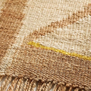 Indian Handwoven Square Jute Rug Runner Doormat Natural Fiber - Etsy